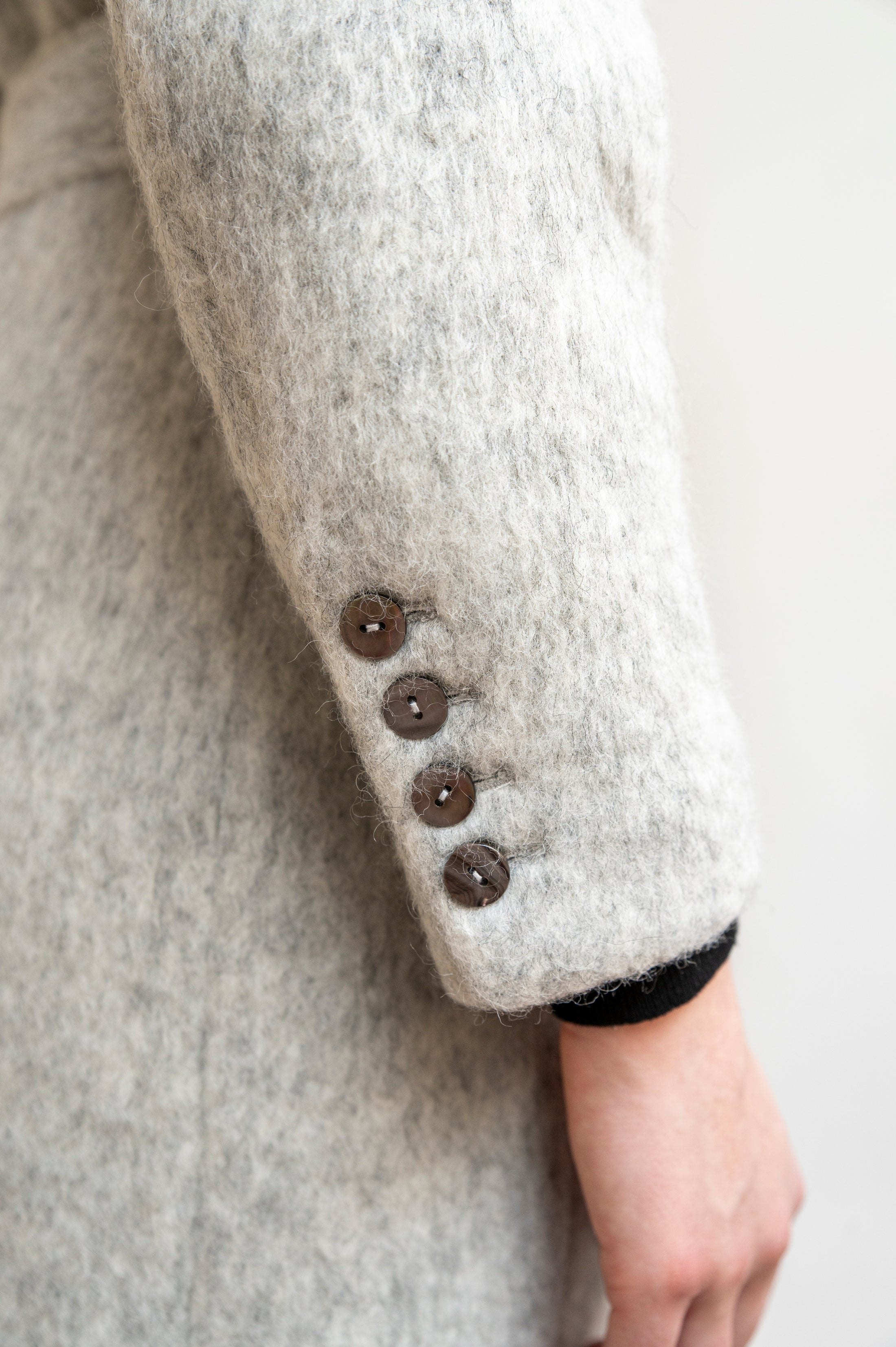 Grey Wool Overcoat - Smart Winter Coat – Te'Orna